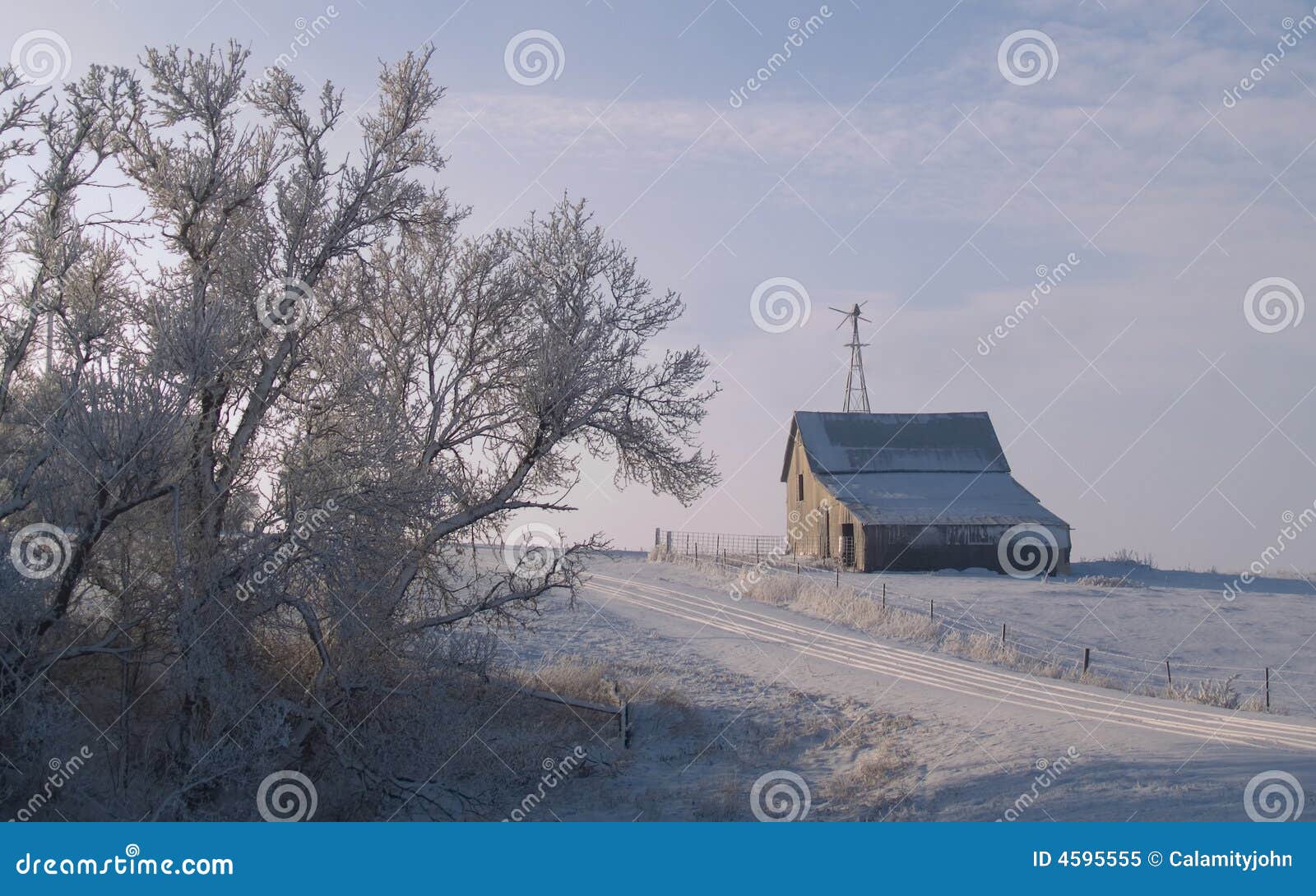 Rural Winter Morning stock image. Image of farmyard, frost - 4595555