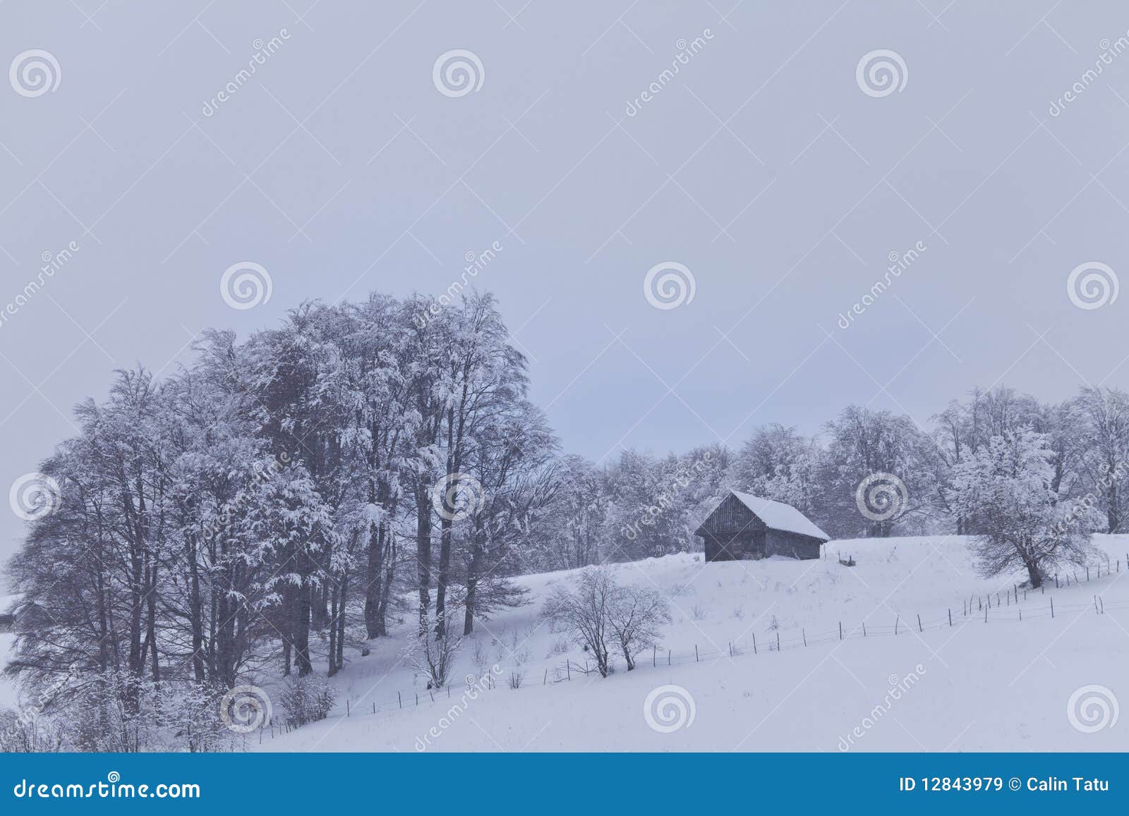 Rural winter scenery stock image. Image of remote, nature - 12843979