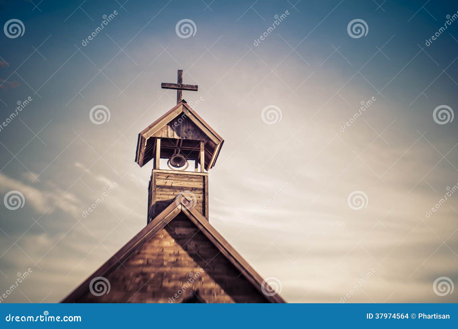 Rural wood church cross stock photo. Image of house, tower - 37974564