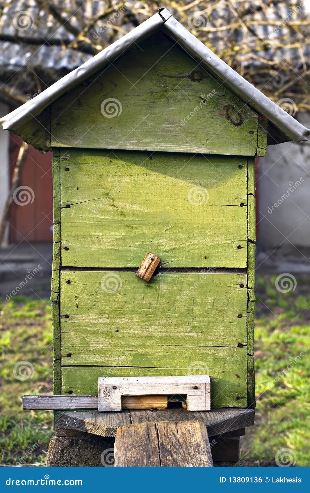 Rural wooden bee hive stock photo. Image of village, agrarian - 13809136