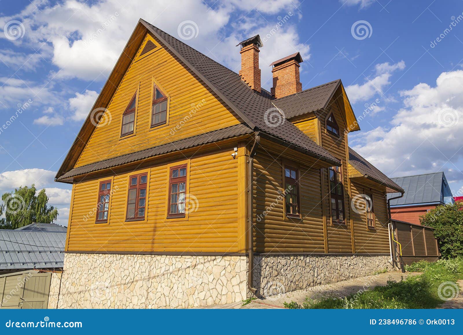 Rural wooden house stock photo. Image of development - 238496786