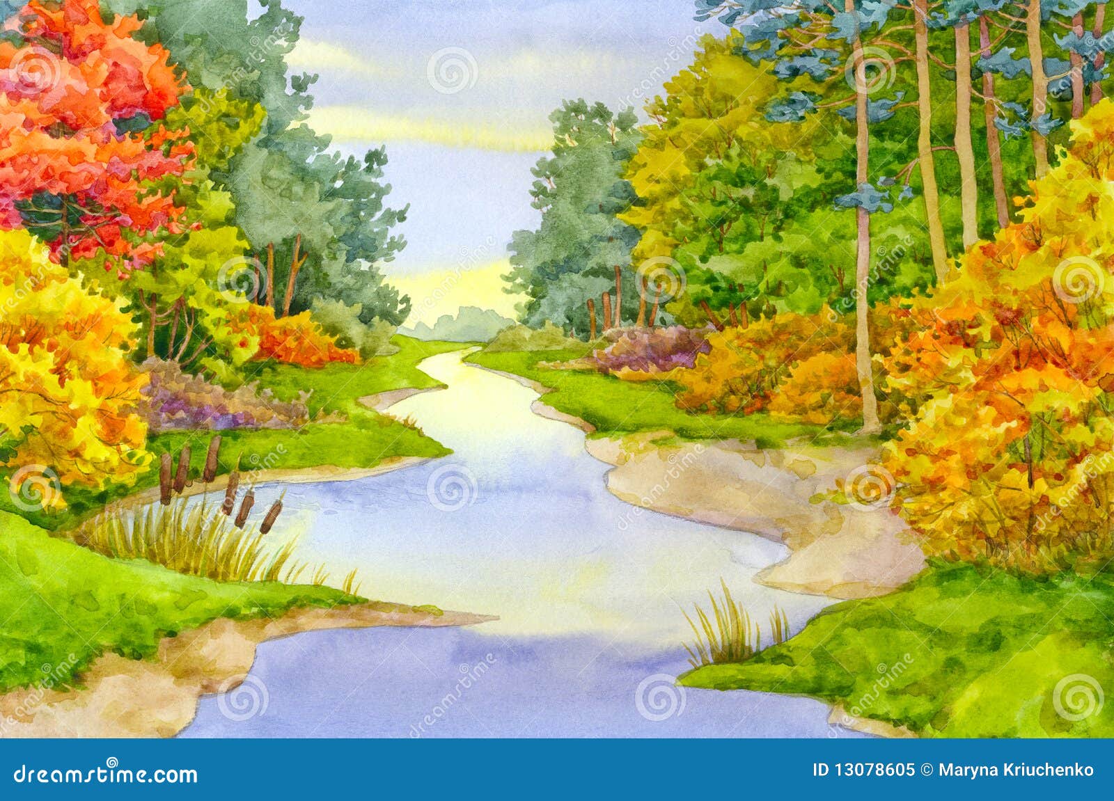 Ruscello Di Autunno Fotografia Stock Libera da Diritti - Immagine: 13078605