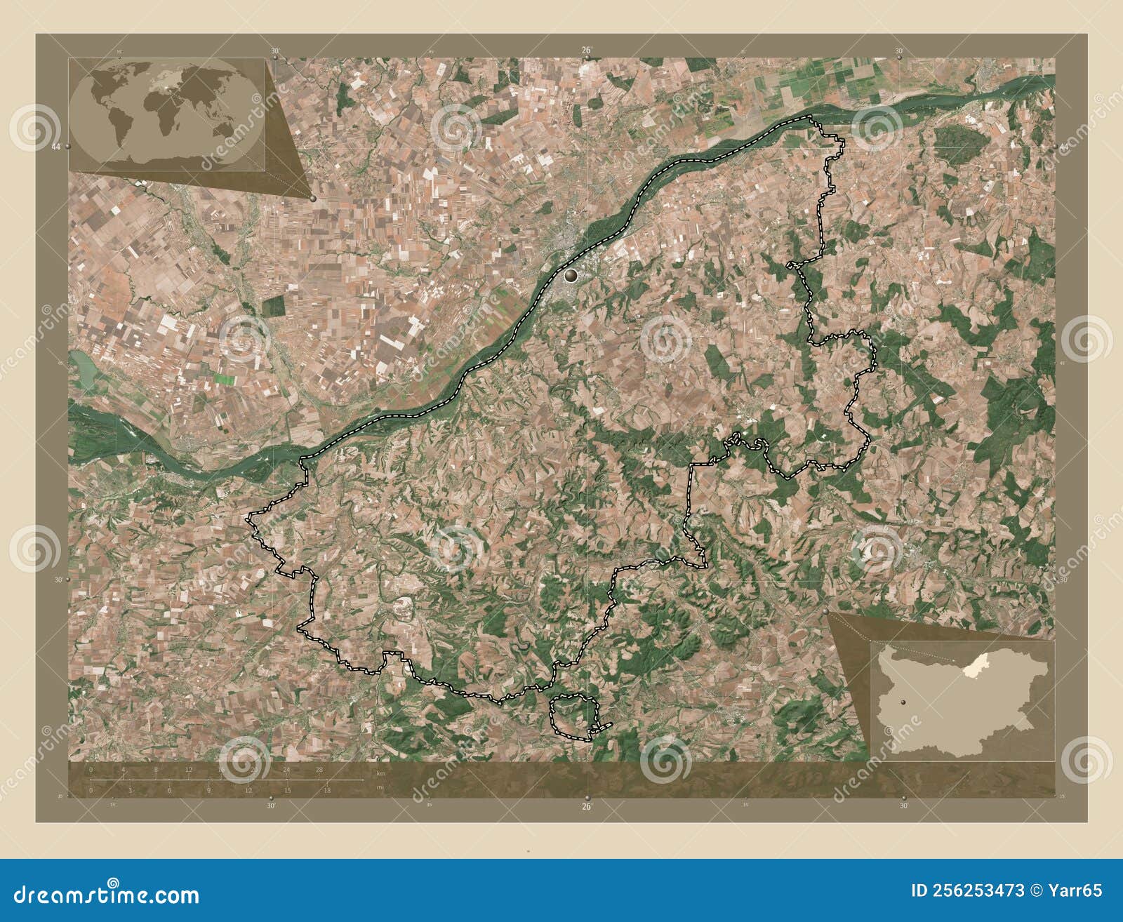 Ruse, Bulgaria. High-res Satellite. Capital Stock Illustration ...
