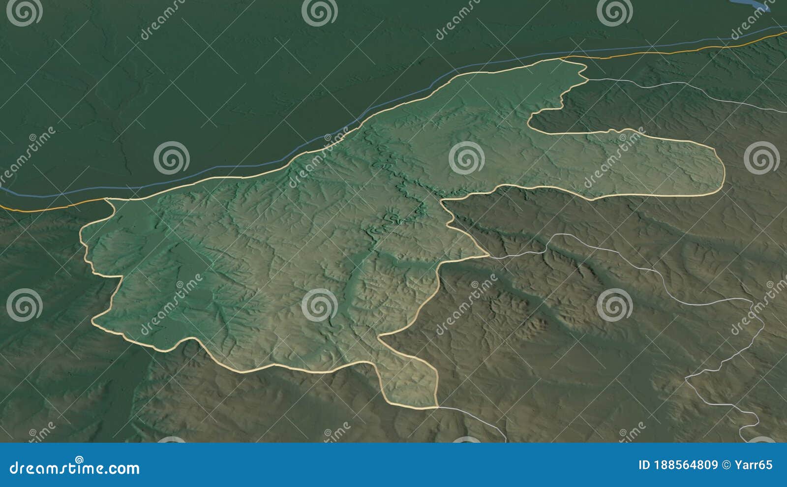 Ruse, Bulgaria - Outlined. Relief Stock Illustration - Illustration of ...