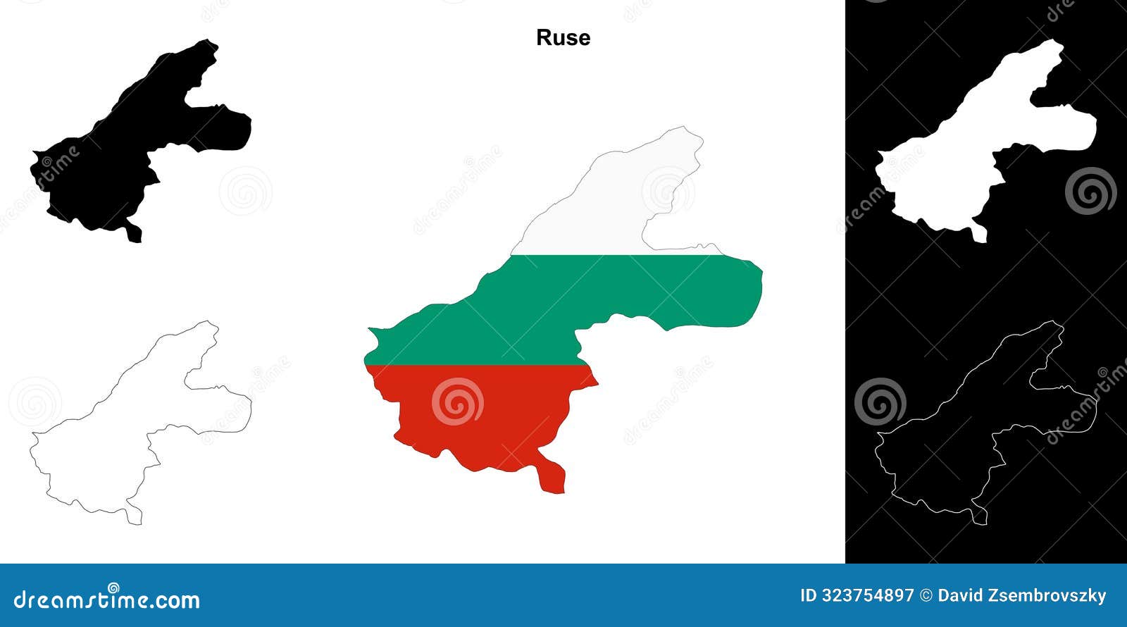 Ruse outline map stock illustration. Illustration of outline - 323754897