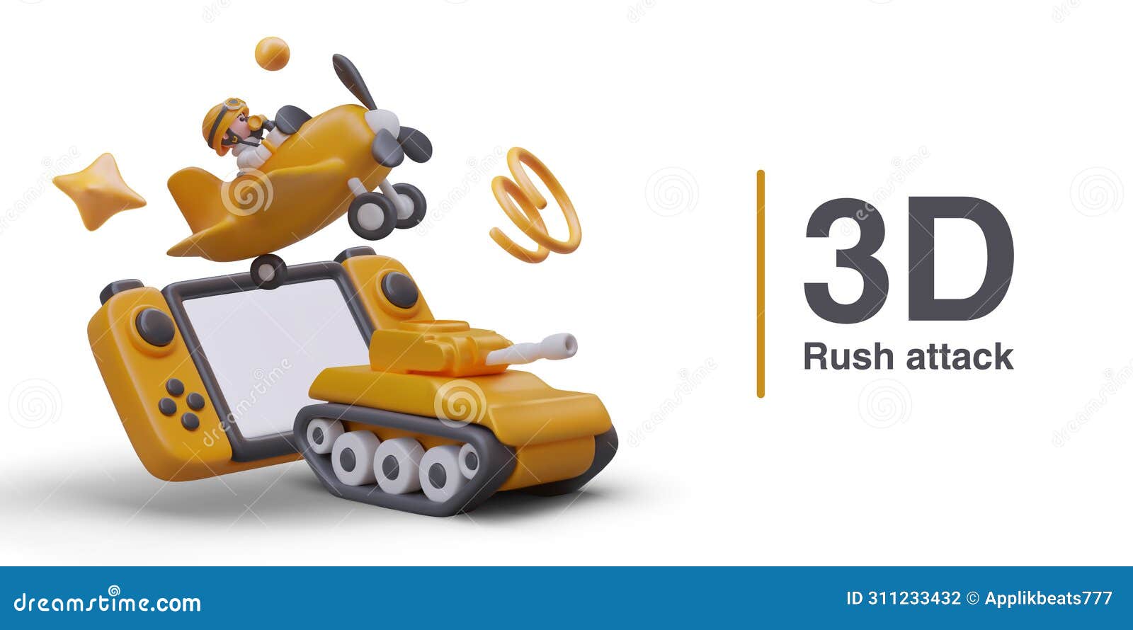 Rush Attack. Game Artillery and Aviation Stock Vector - Illustration of ...