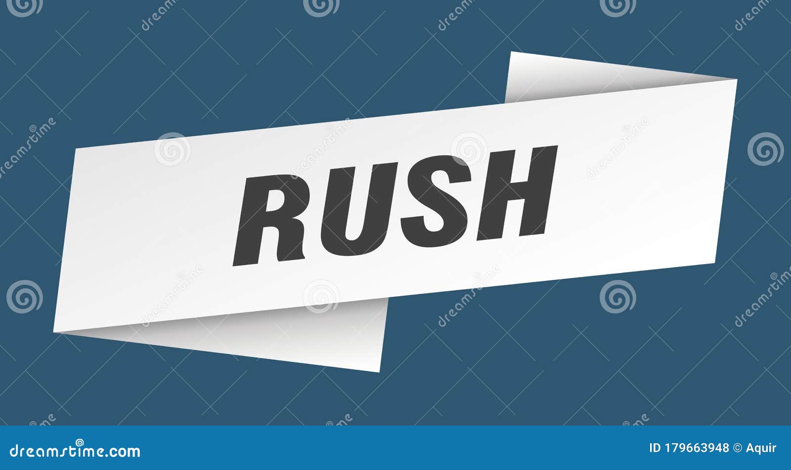 Rush Banner Template. Rush Ribbon Label Stock Vector - Illustration of ...