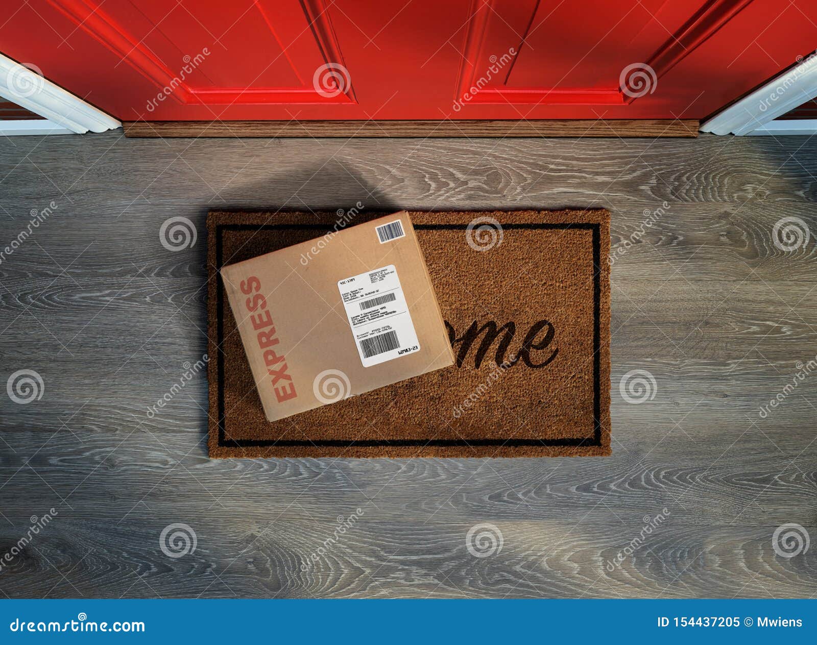 Rush Delivery Outside the Door. Stock Image - Image of delivery, copy ...