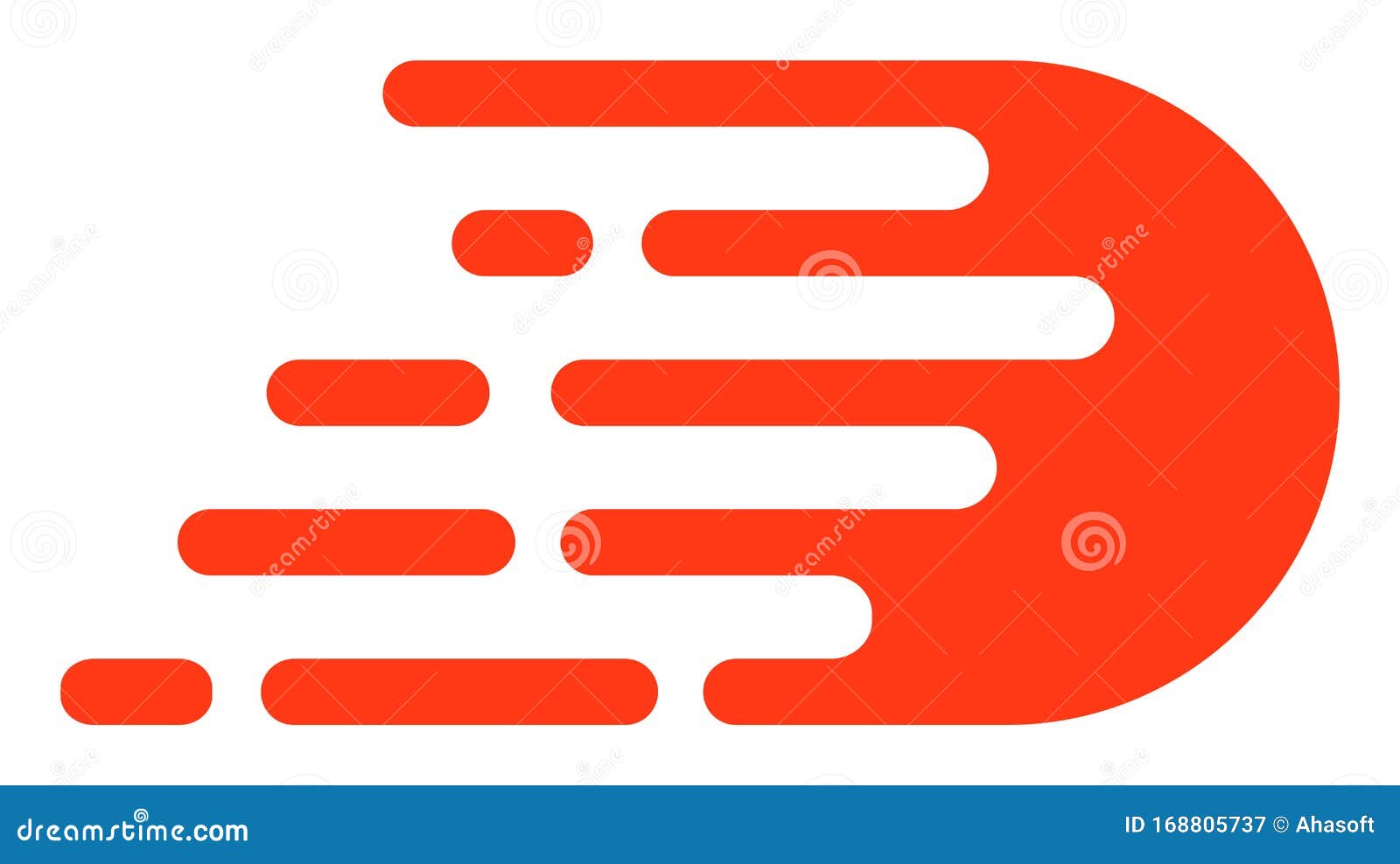 Flat Vector Rush Effect Icon Stock Illustration - Illustration of move ...