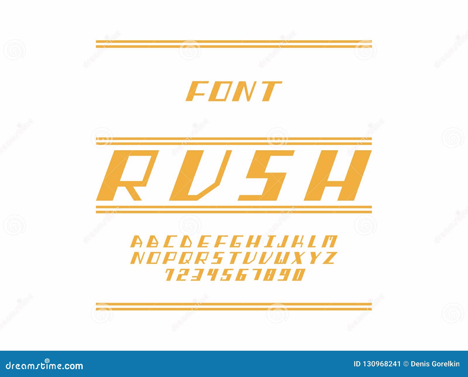 Rush font. Vector alphabet stock vector. Illustration of type - 130968241