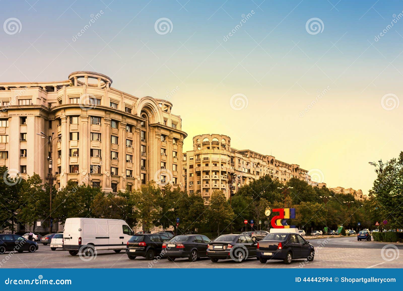 Rush Hour Bucharest Romania Stock Photo - Image of modern, advertising ...