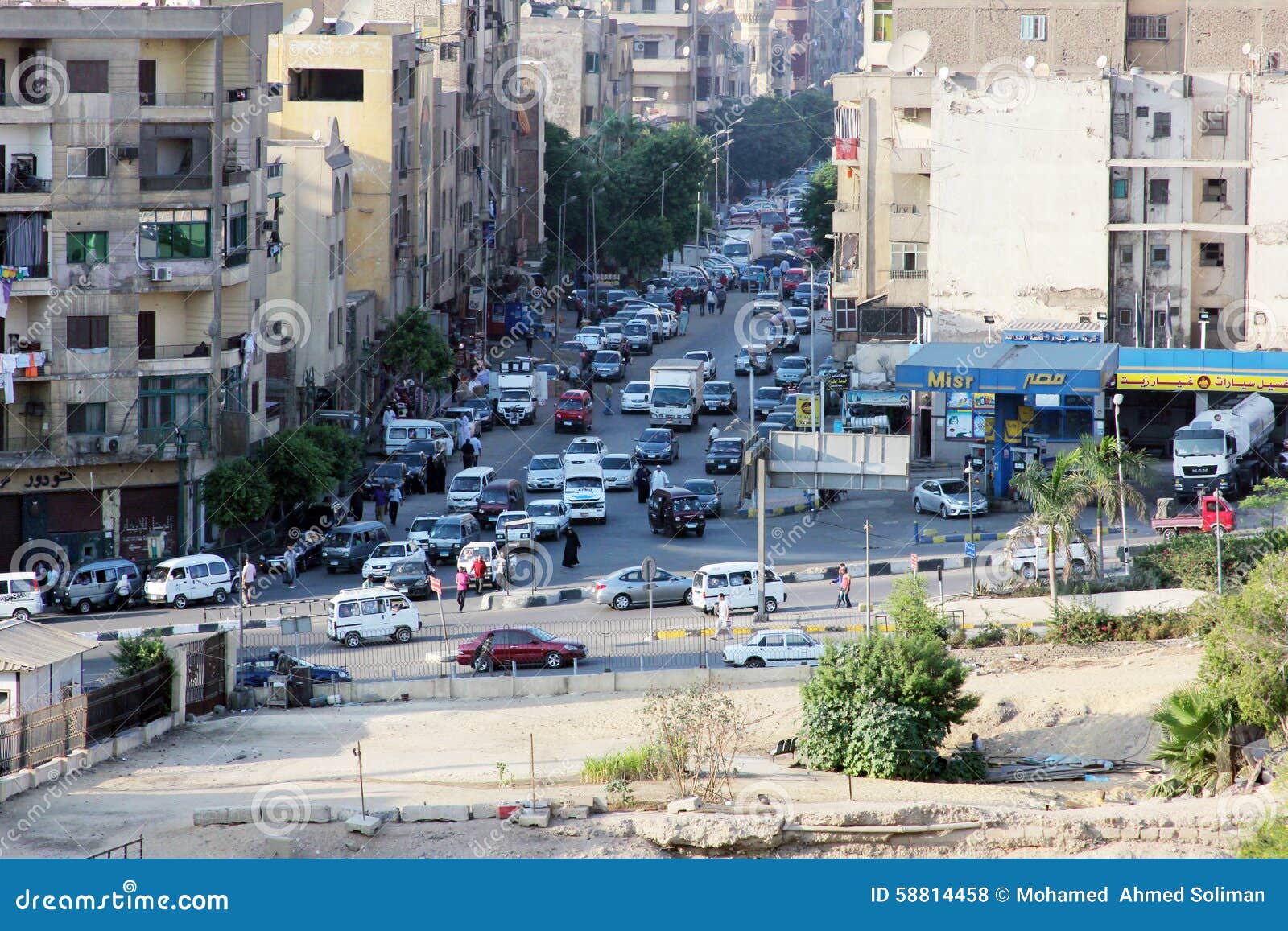 Egypt cairo street view editorial stock photo. Image of minibus - 58814458