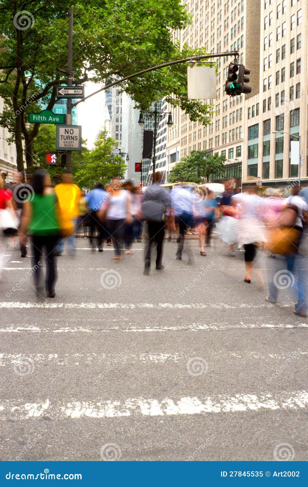Rush Hour at Fifth Avenue, NY Stock Image - Image of walk, action: 27845535