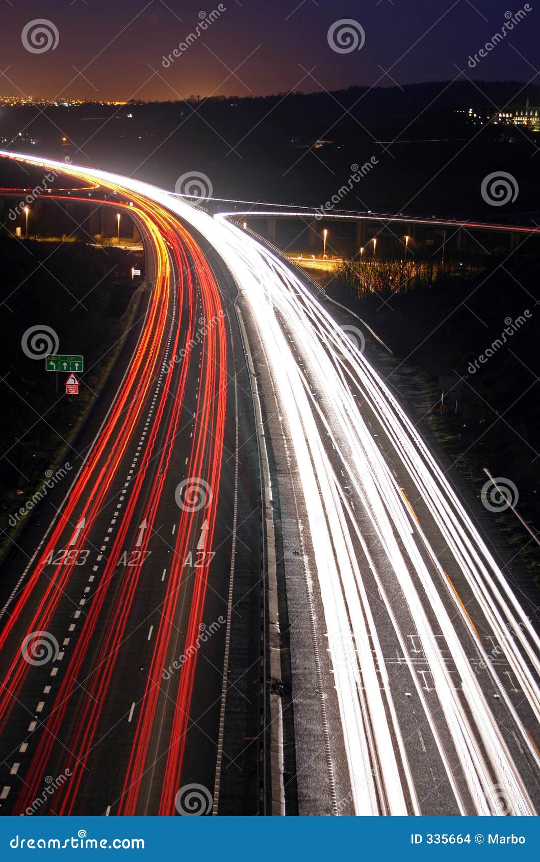 Rush hour at night stock photo. Image of taillight, streak - 335664