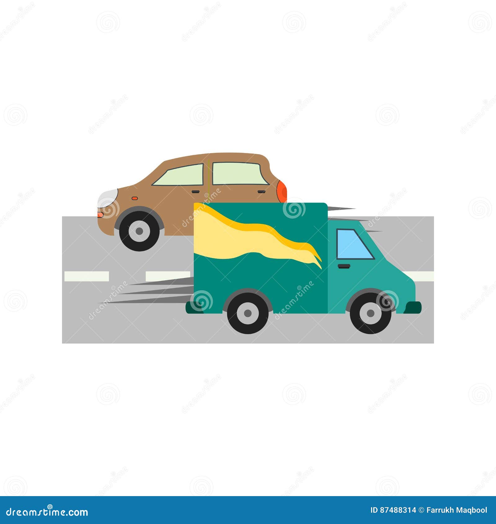Rush Hour stock vector. Illustration of cars, main, city - 87488314