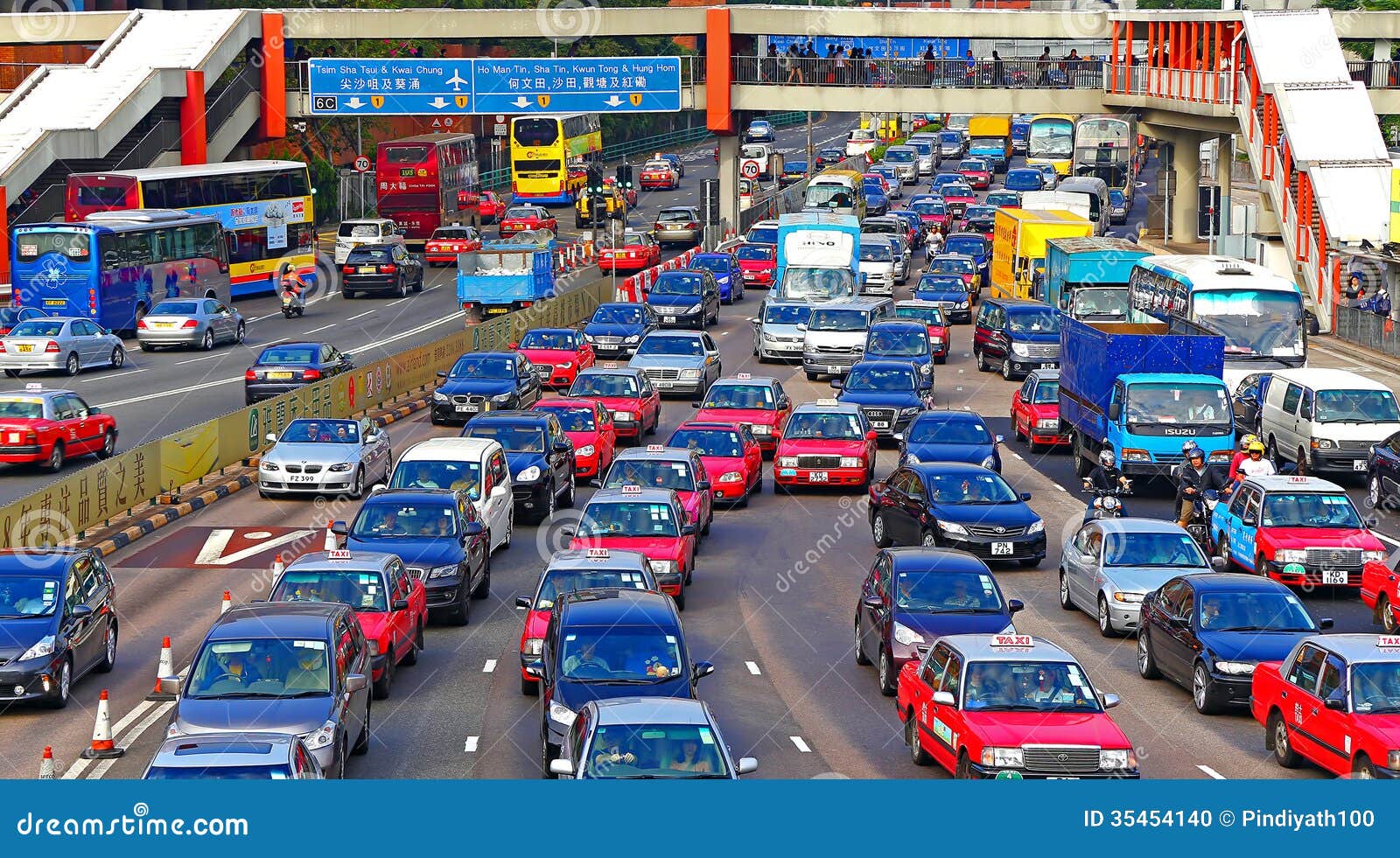 Rush Hour Traffic in Hong Kong Editorial Image - Image of rush ...