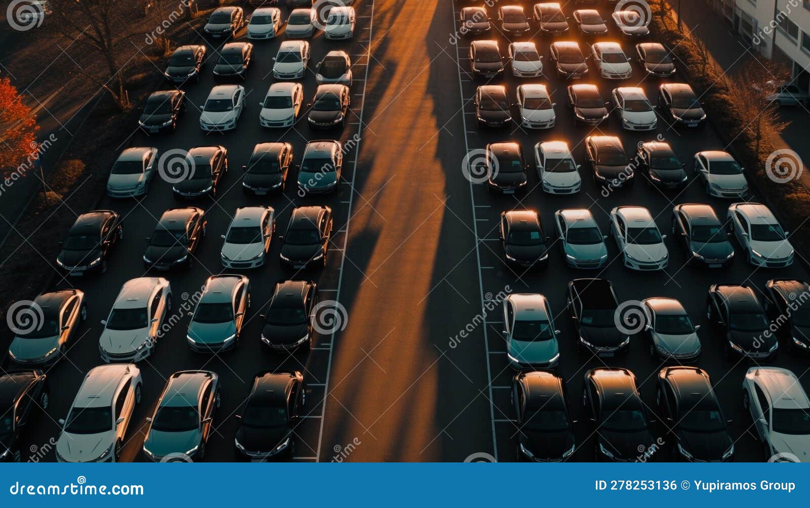 Rush Hour Traffic Jam on Multiple Lane Highway Generative AI Stock ...