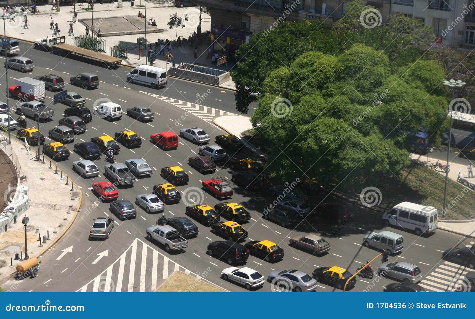 Rush Hour Traffic, Taxis, Aerial View Stock Photo - Image of city ...