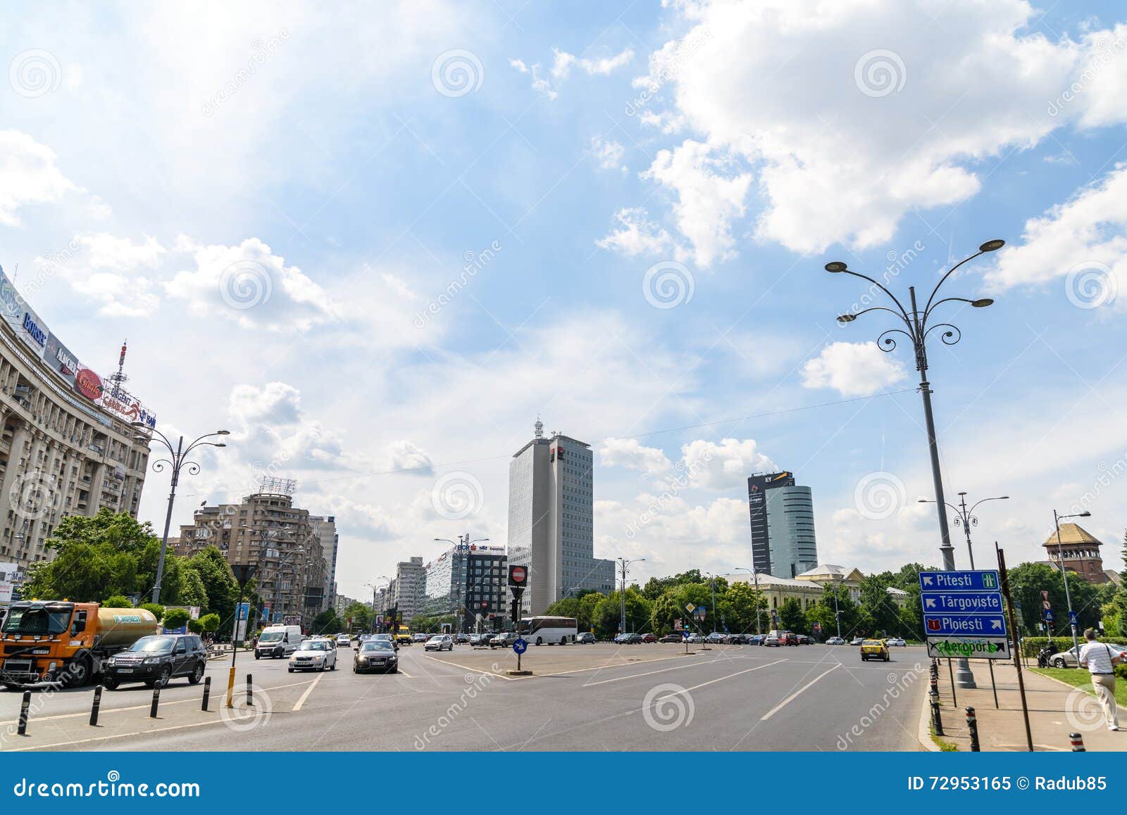 Rush Hour Traffic on Victory Square in Bucharest Editorial Image - Image of historic, background ...