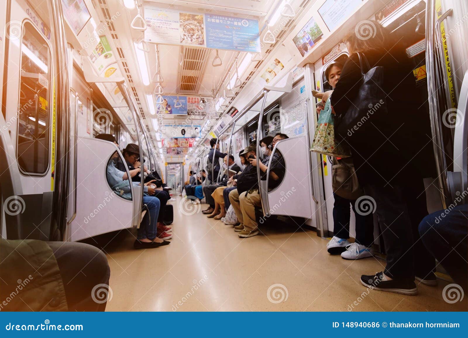 Rush Hours in Tokyo Metro Subway Train Editorial Photo - Image of ...