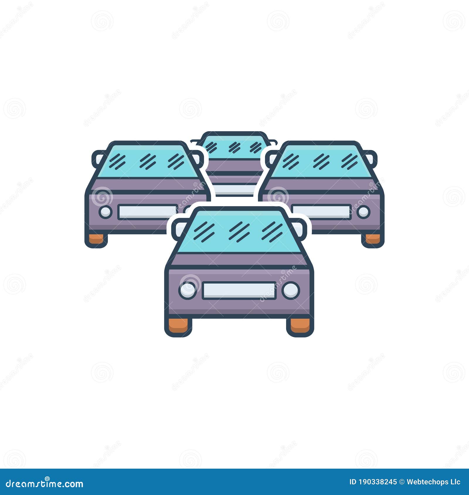 Color Illustration Icon for Rush, Hour and Busy Stock Illustration ...