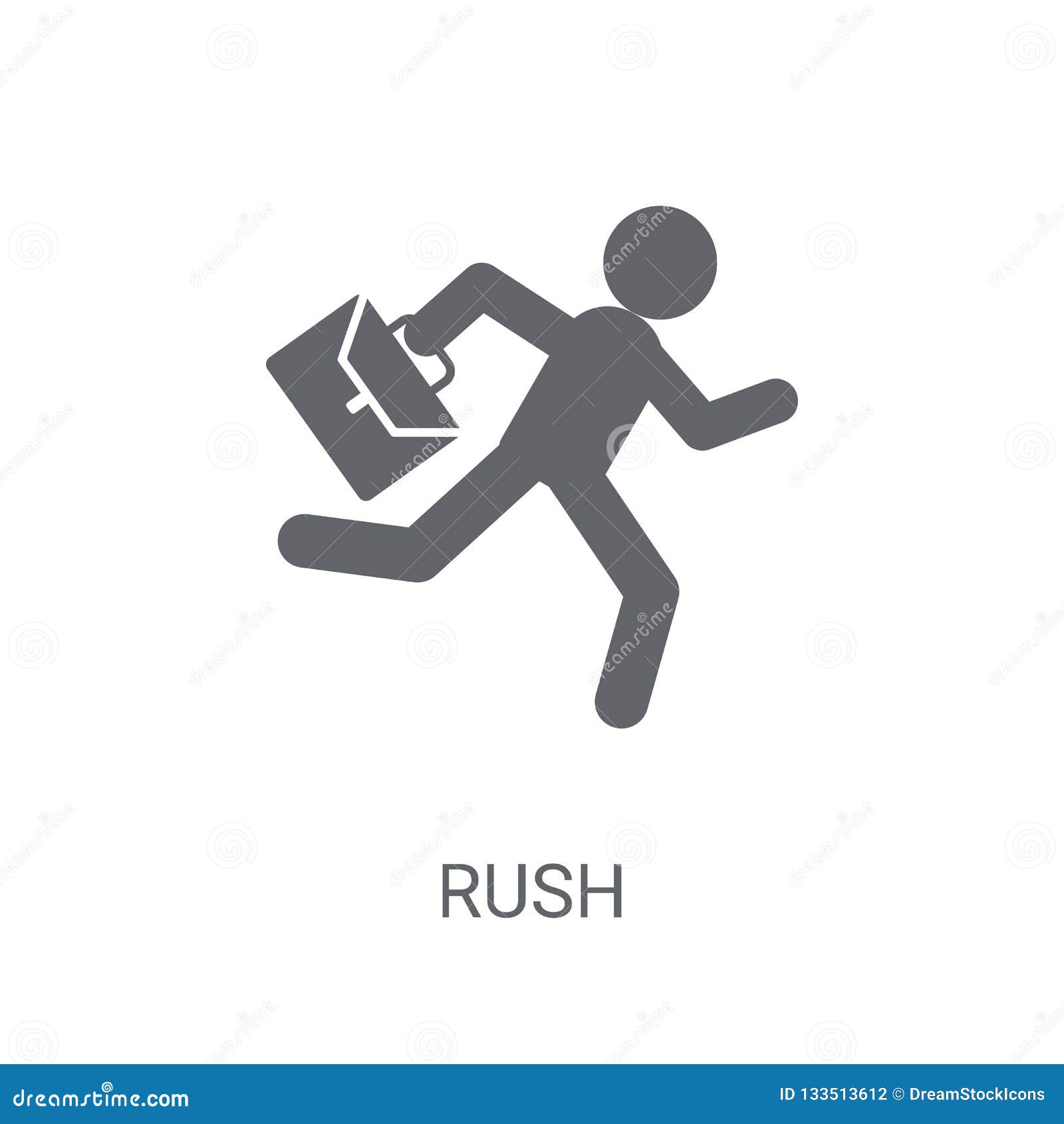 Rush Icon. Trendy Rush Logo Concept on White Background from Hum Stock ...