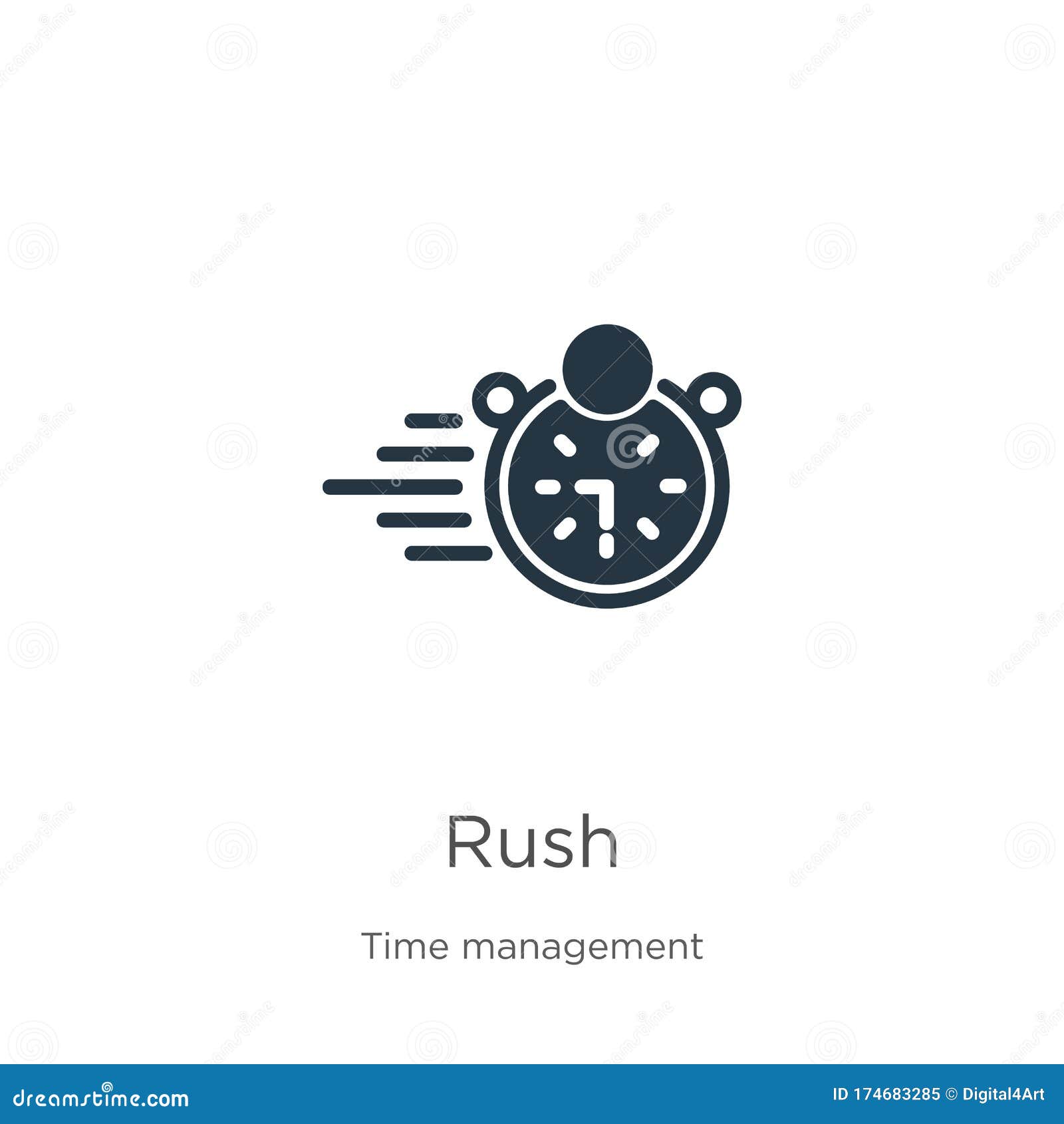 Rush Icon Vector. Trendy Flat Rush Icon from Time Management Collection ...
