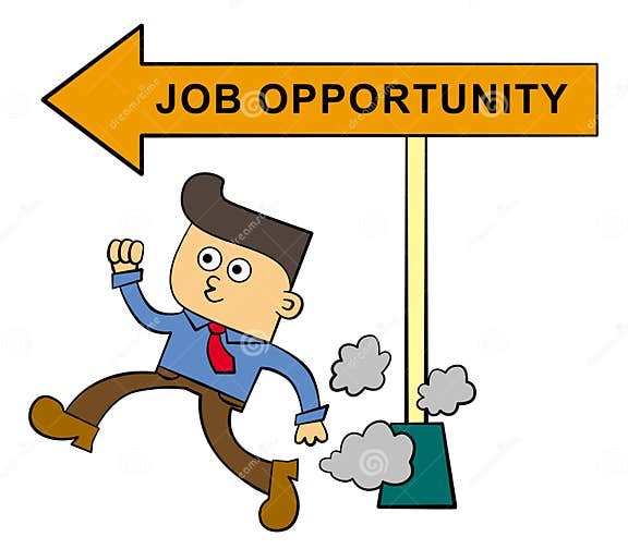 Rush for a job stock illustration. Illustration of seek - 26851924