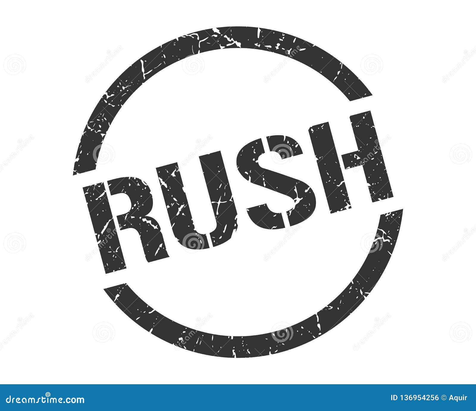 Rush stamp stock vector. Illustration of circle, sign - 136954256