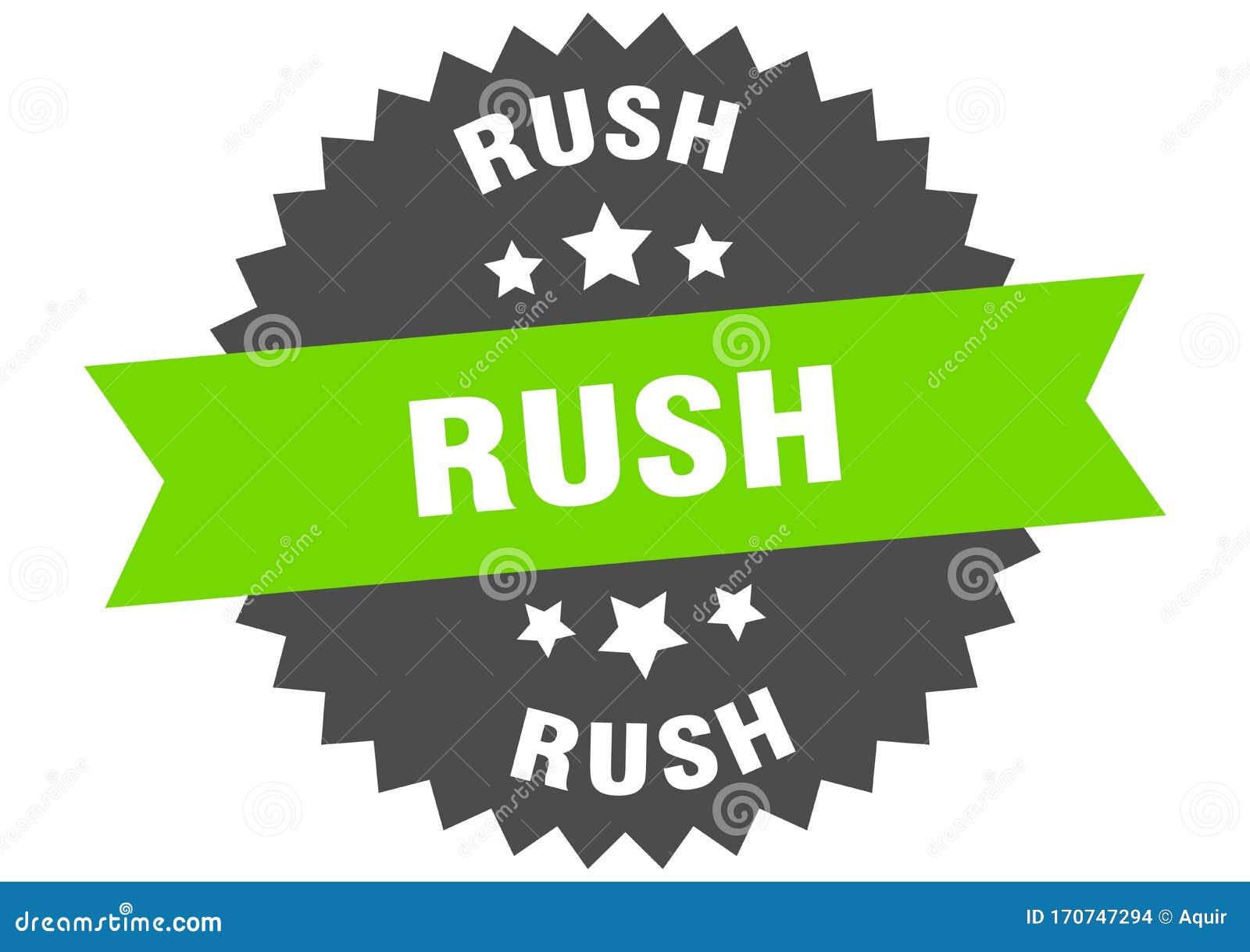 Rush Sign. Rush Circular Band Label. Rush Sticker Stock Vector ...