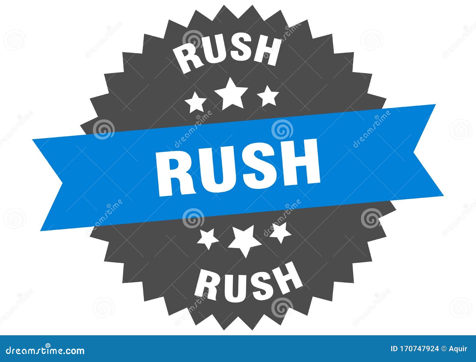 Rush Sign. Rush Circular Band Label. Rush Sticker Stock Vector ...
