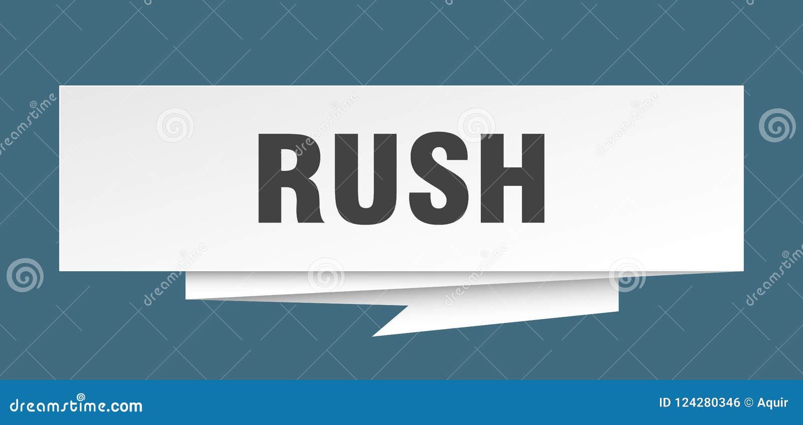 Rush stock vector. Illustration of paper, rush, blue - 124280346