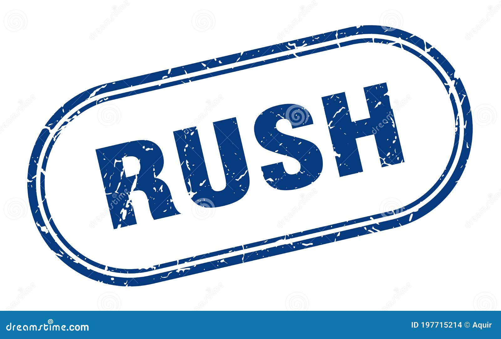 Rush stamp stock vector. Illustration of isolated, square - 197715214