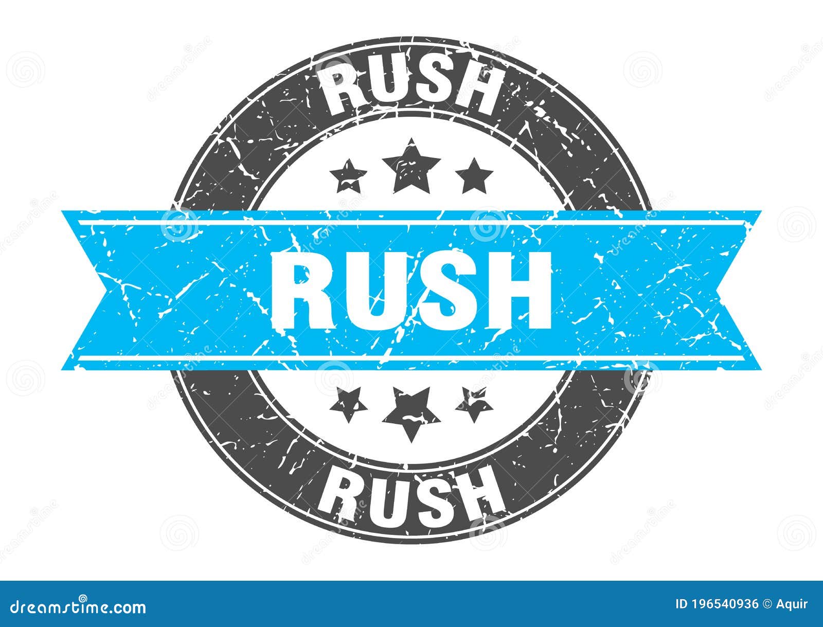 Rush stamp stock vector. Illustration of banner, emblem - 196540936