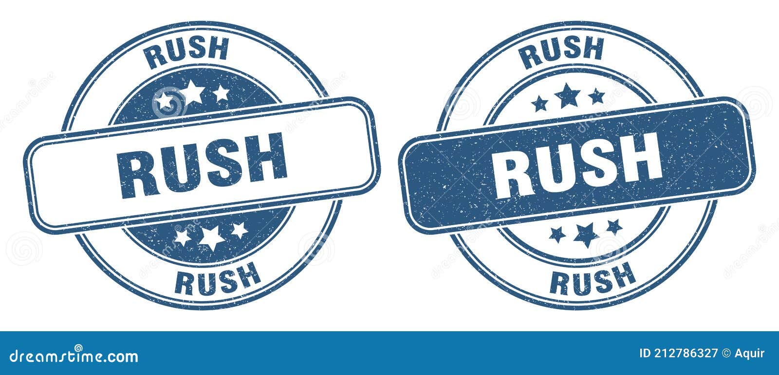 Rush Stamp. Rush Label. Round Grunge Sign Stock Vector - Illustration ...