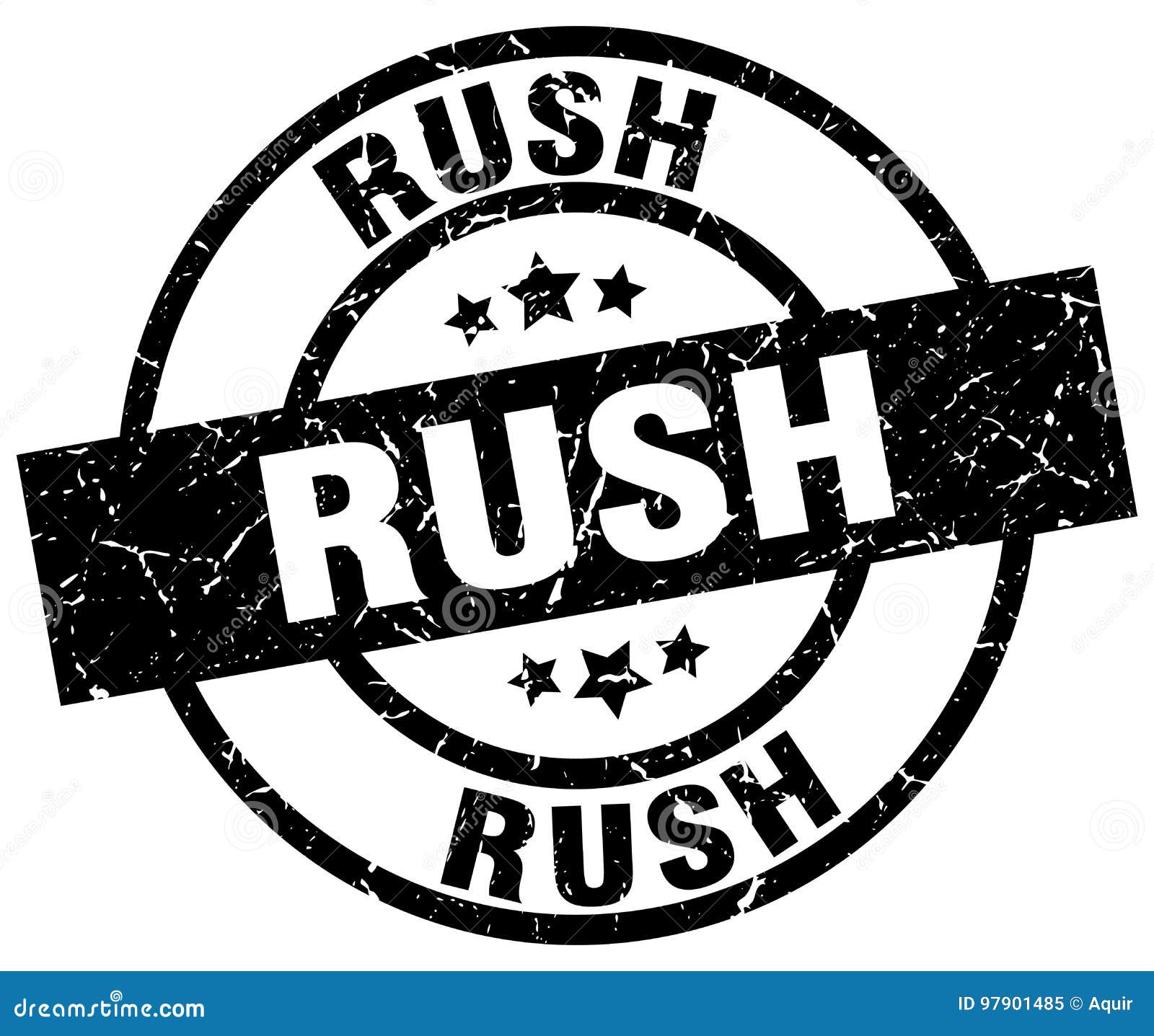 Rush stamp stock vector. Illustration of insignia, stamp - 97901485