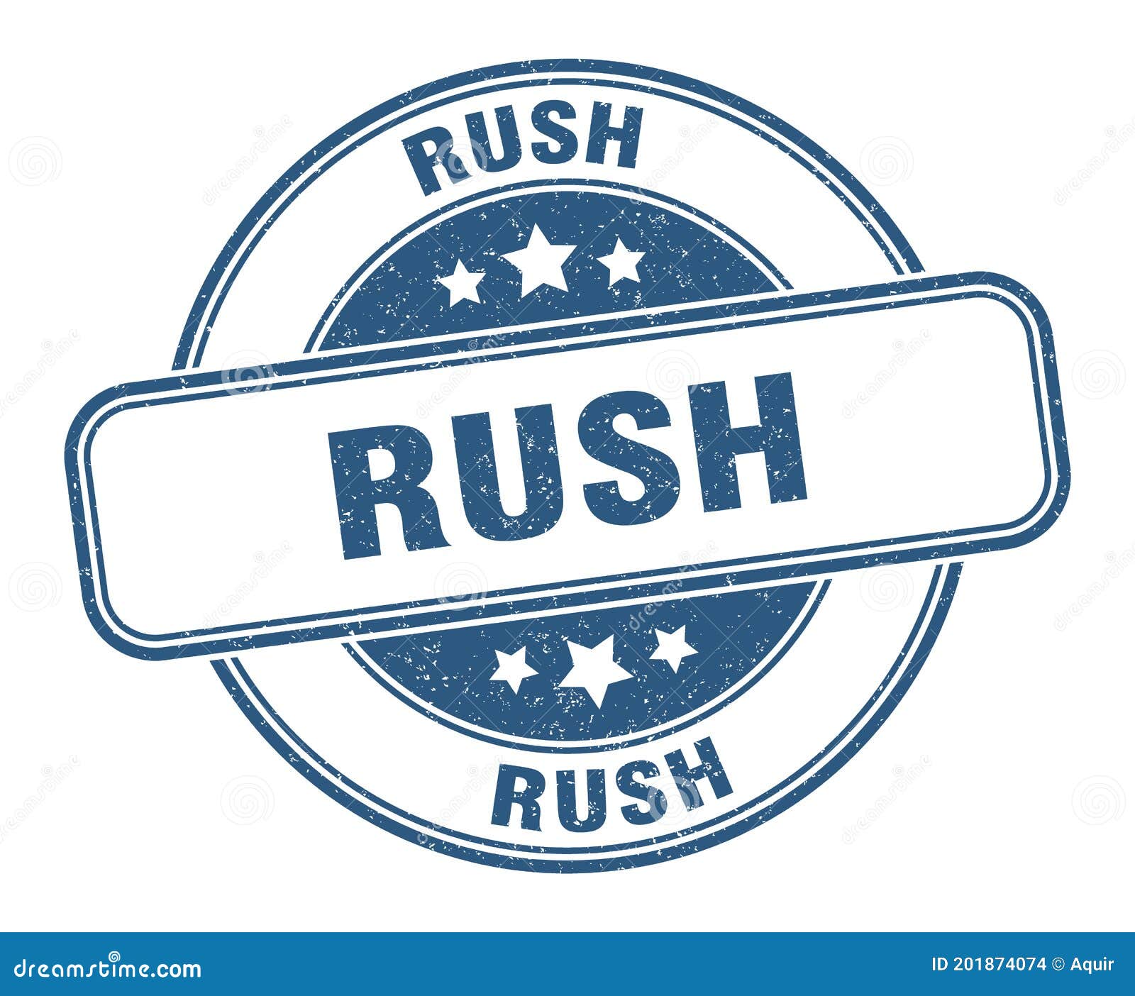 Rush Stamp. Rush Round Grunge Sign Stock Vector - Illustration of ...