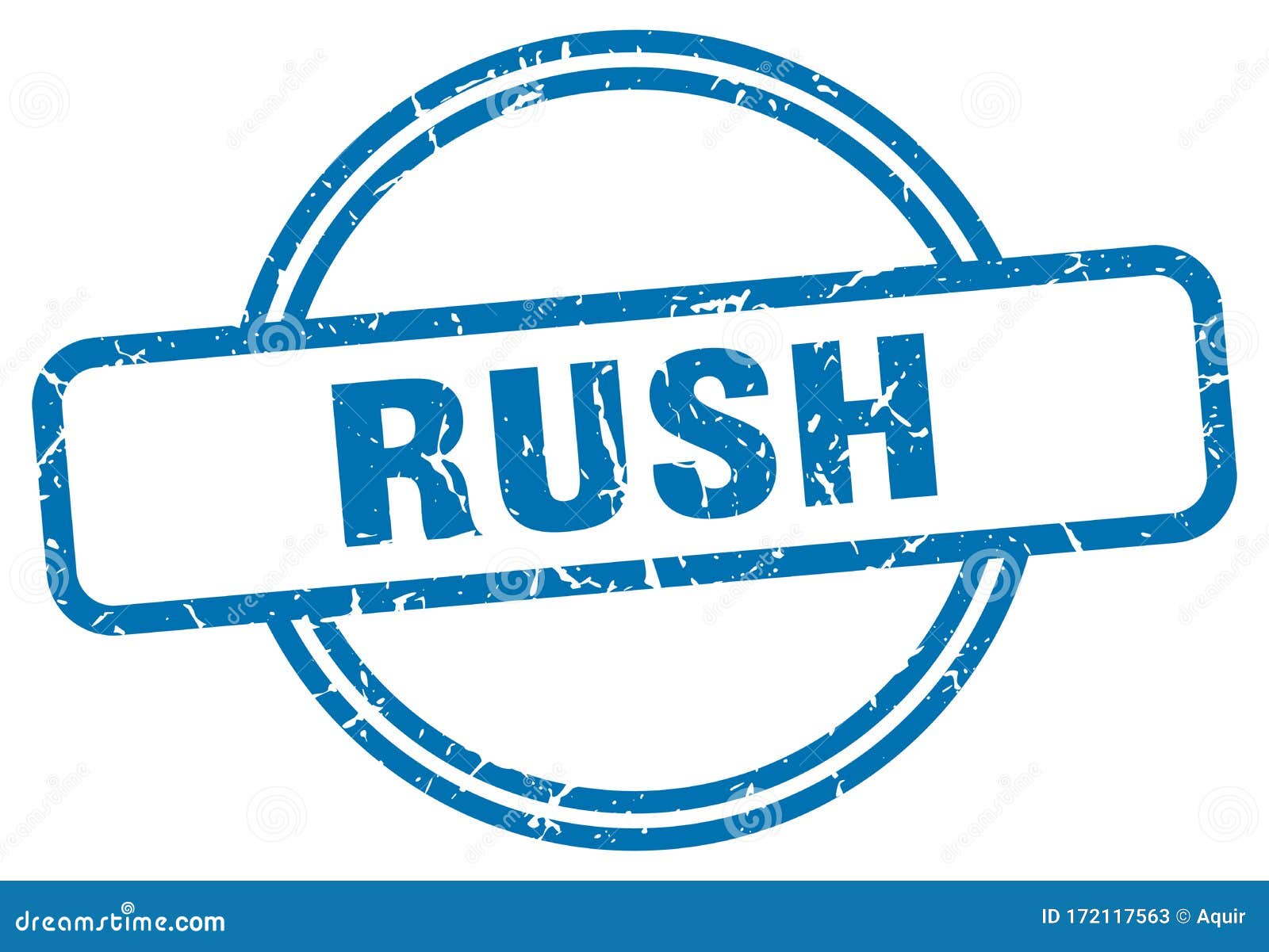 Rush Stamp. Rush Round Grunge Sign Stock Vector - Illustration of ...