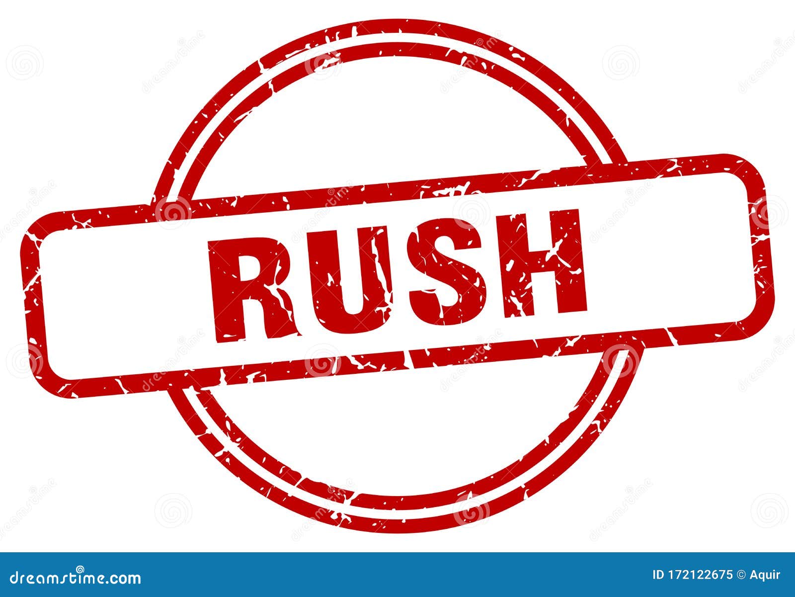 Rush Stamp. Rush Round Grunge Sign Stock Vector - Illustration of white ...