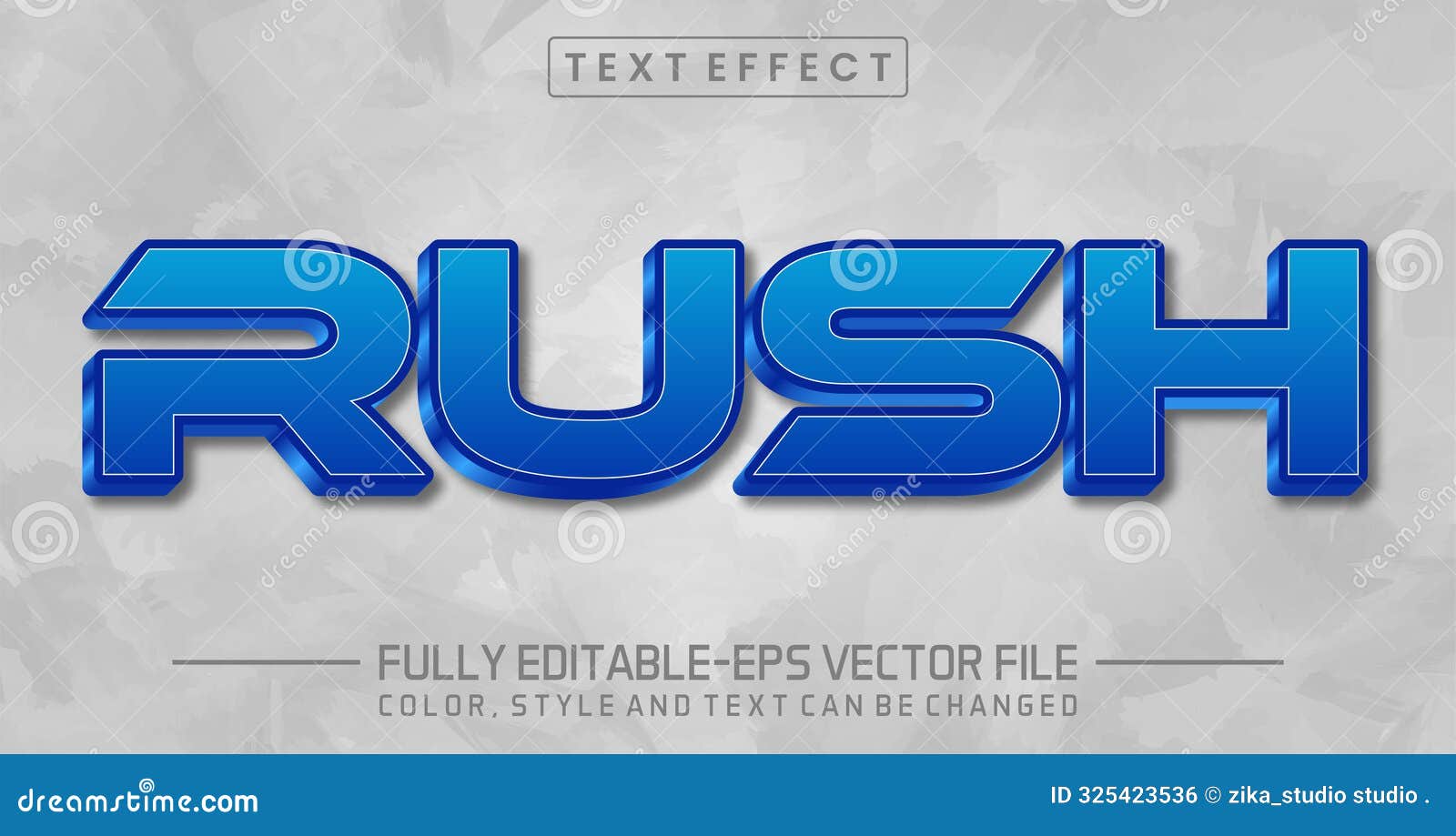 Rush Text Editable Style Effect Stock Illustration - Illustration of ...