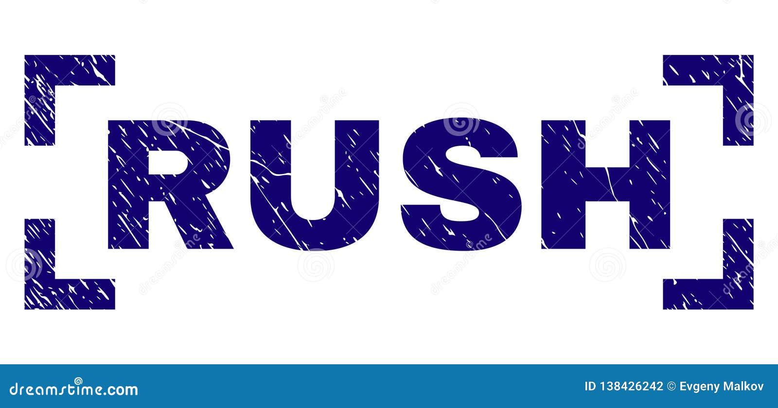 Grunge Textured RUSH Stamp Seal between Corners Stock Vector ...