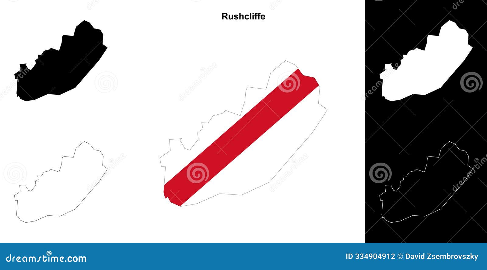 Rushcliffe outline map stock illustration. Illustration of icon - 334904912