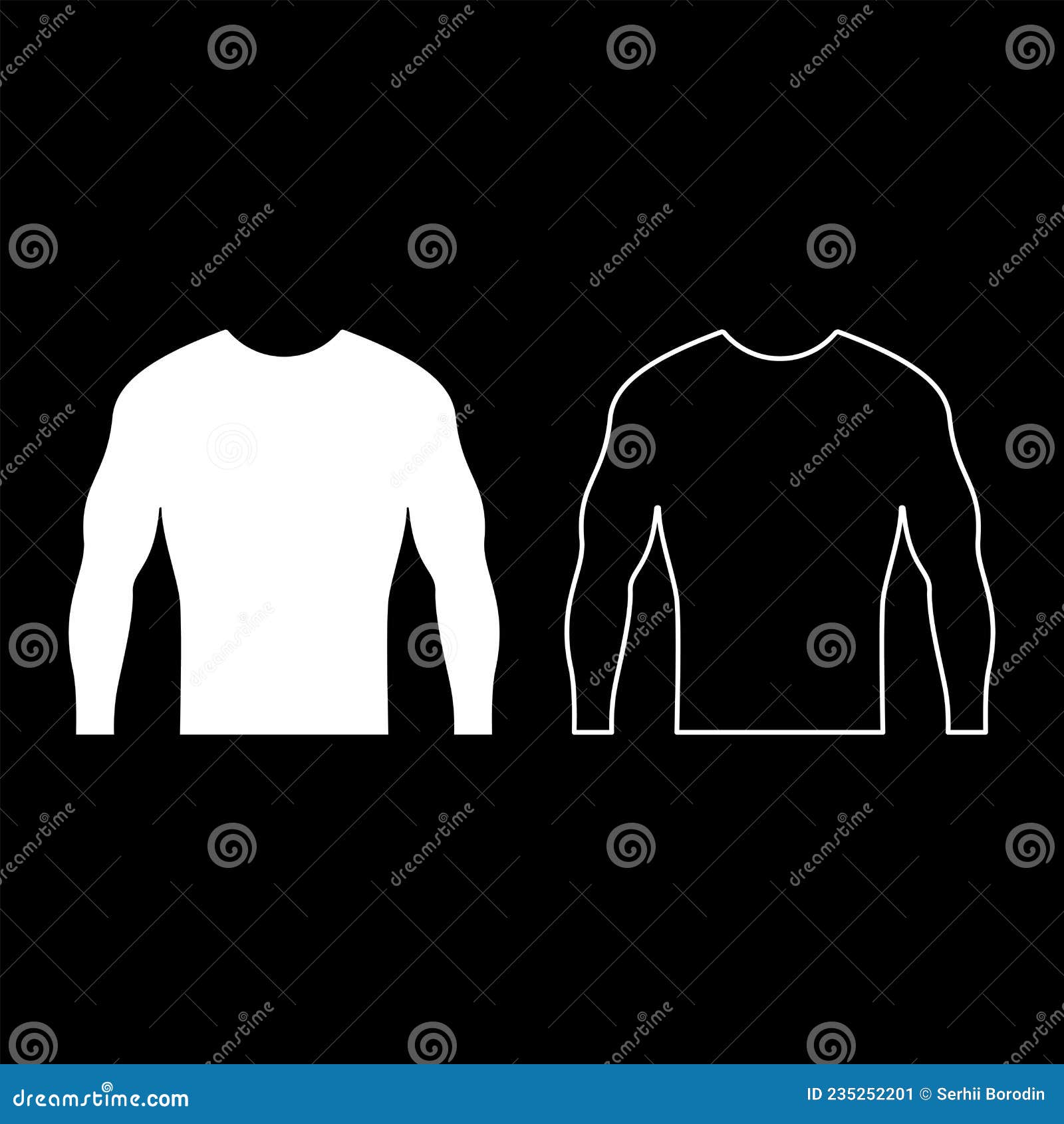 Rushguard Rashguard Icon White Color Vector Illustration Flat Style ...