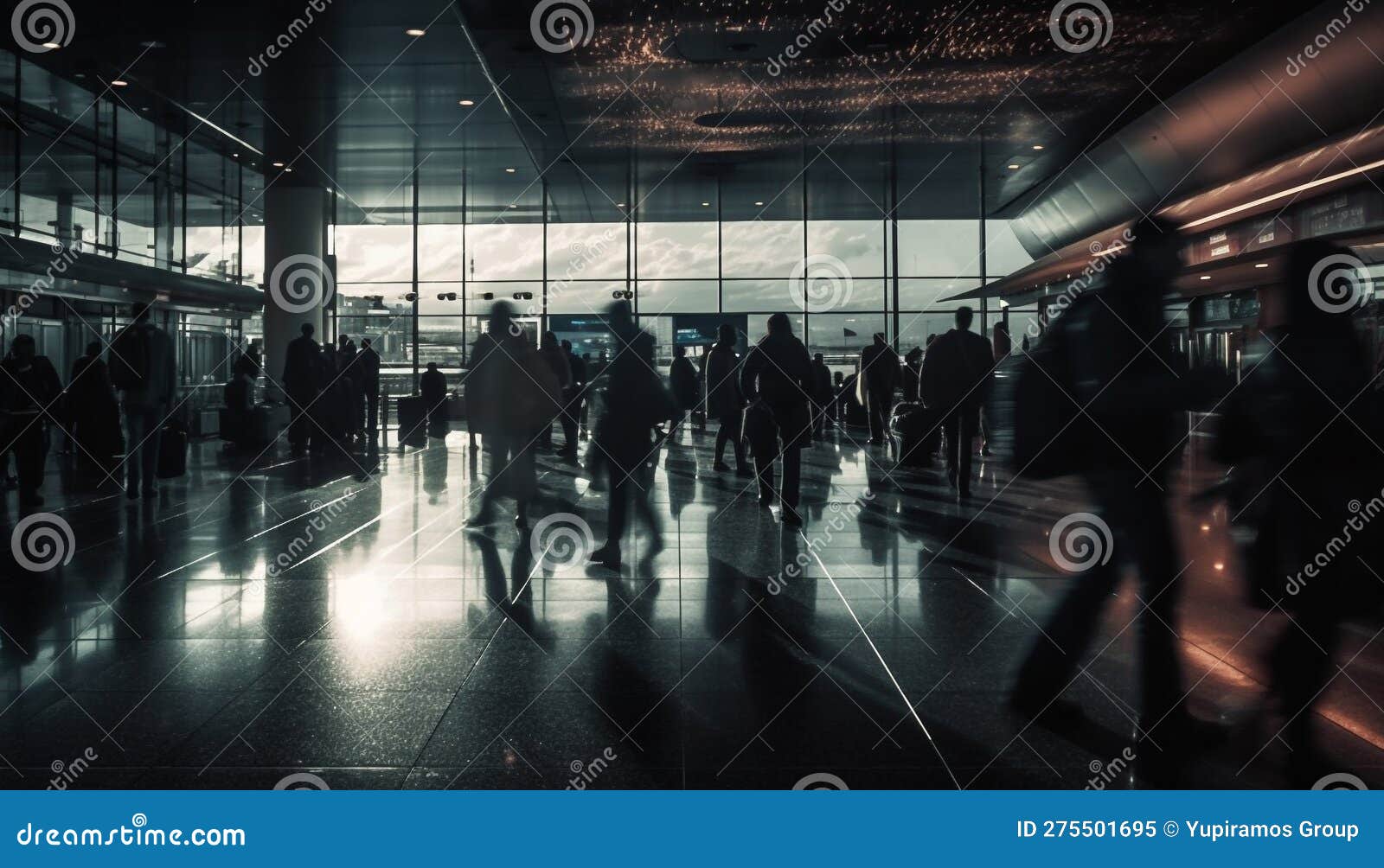 Rushing Businessman Leaving Modern Lobby for Transportation Generated ...