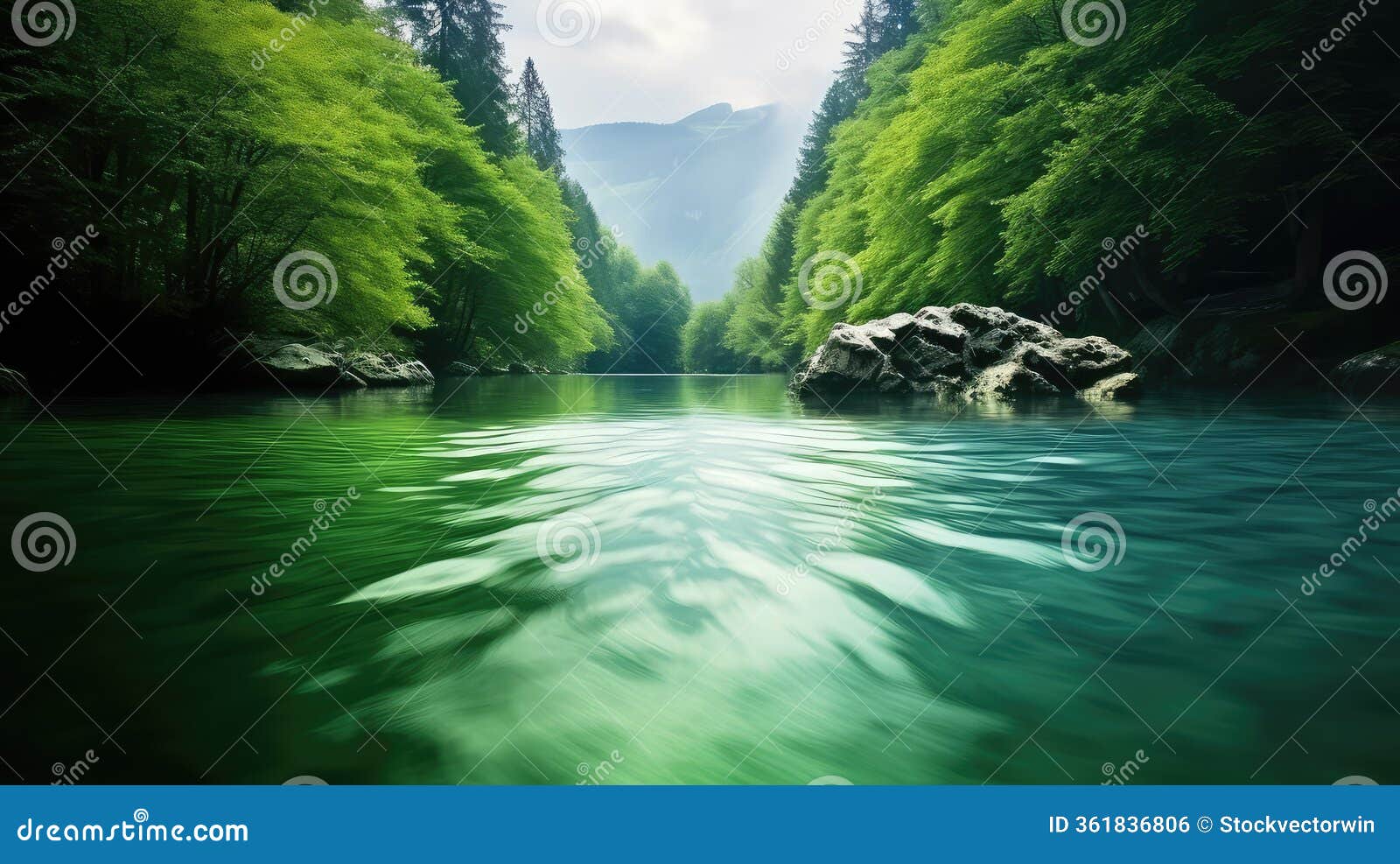 Rushing green split stock illustration. Illustration of scenery - 361836806