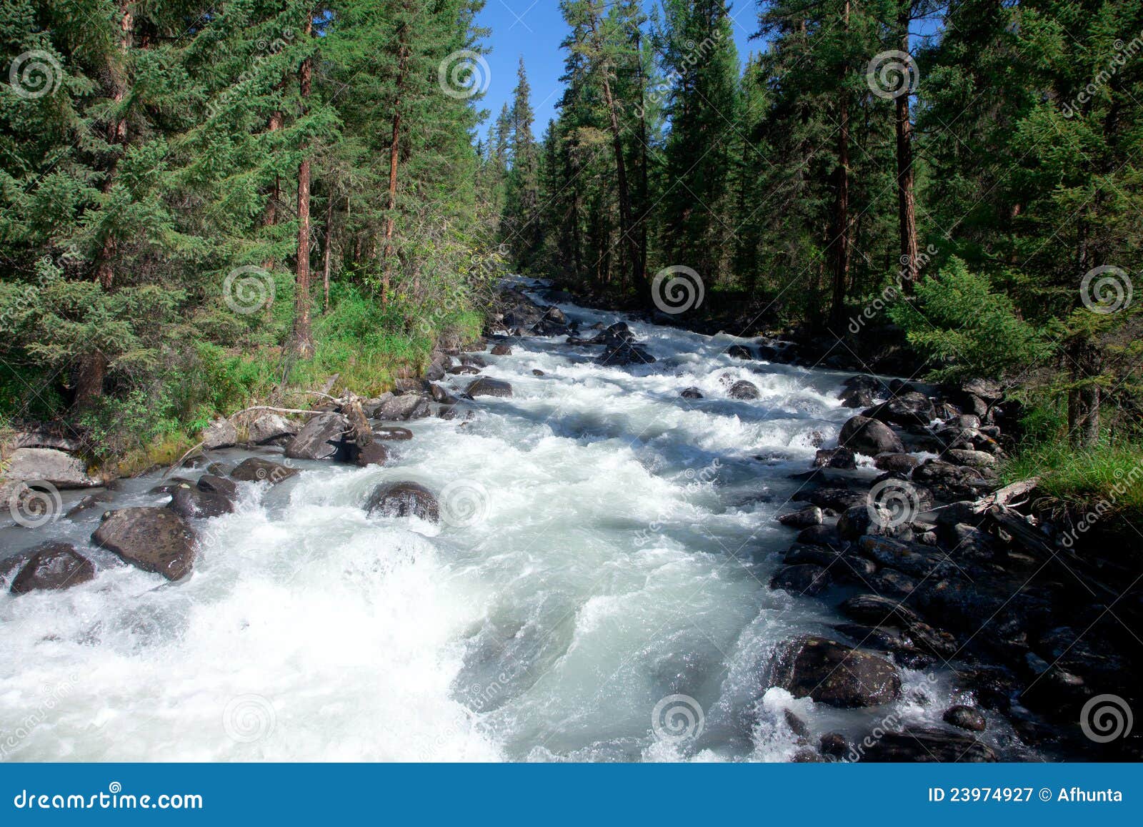 Rushing river stock image. Image of panoramic, speed - 23974927