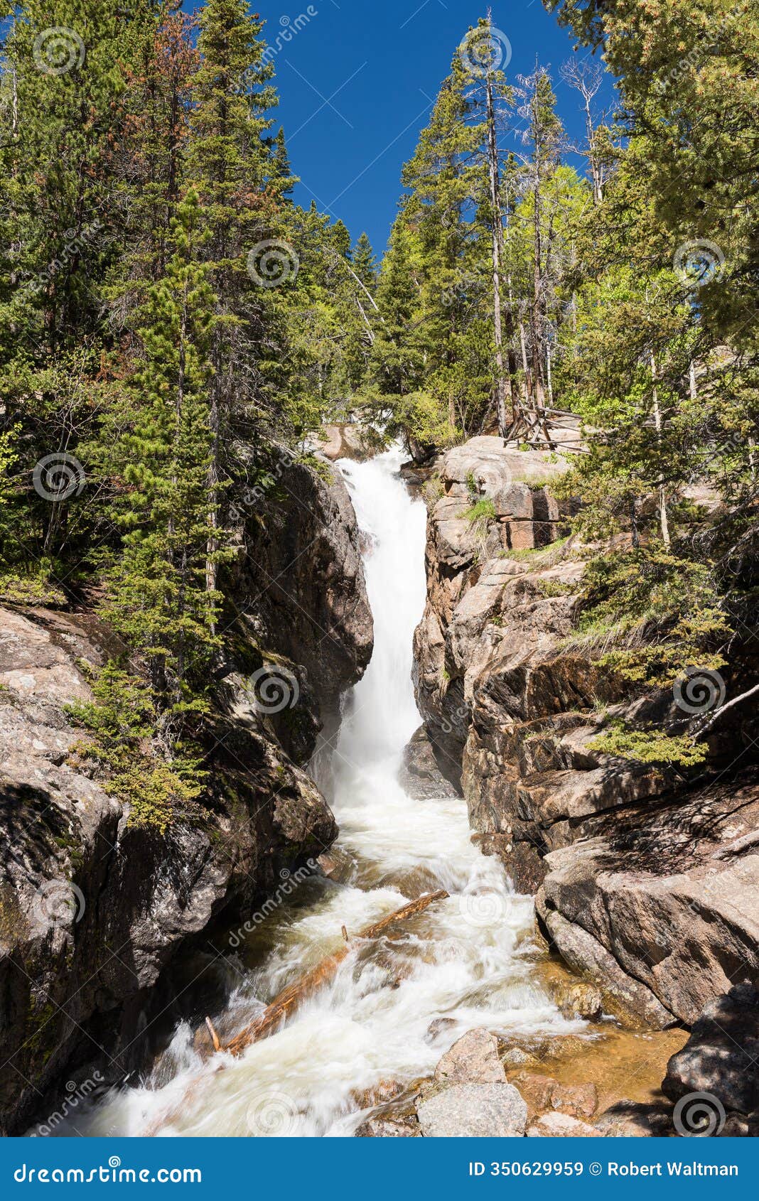 Rushing Spring Runoff Forms Chasm Falls in Rocky Mountain National Park ...