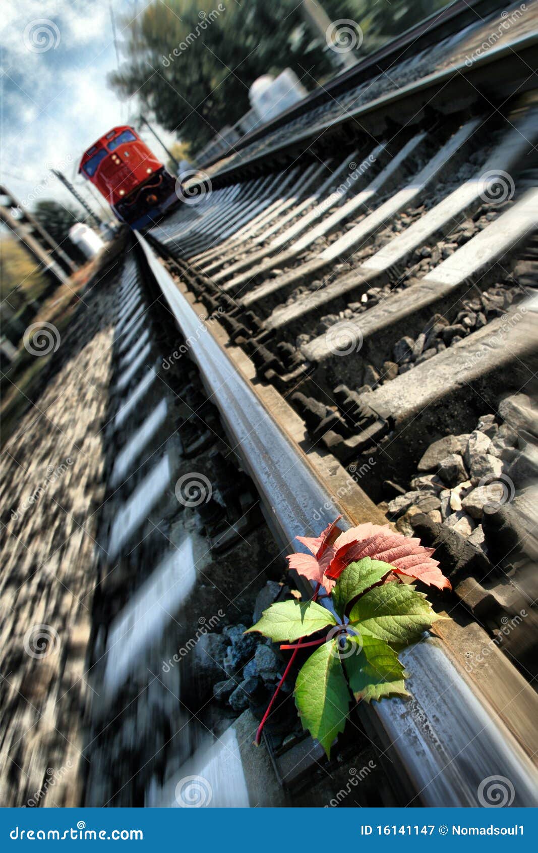 Rushing train stock image. Image of railroad, public - 16141147
