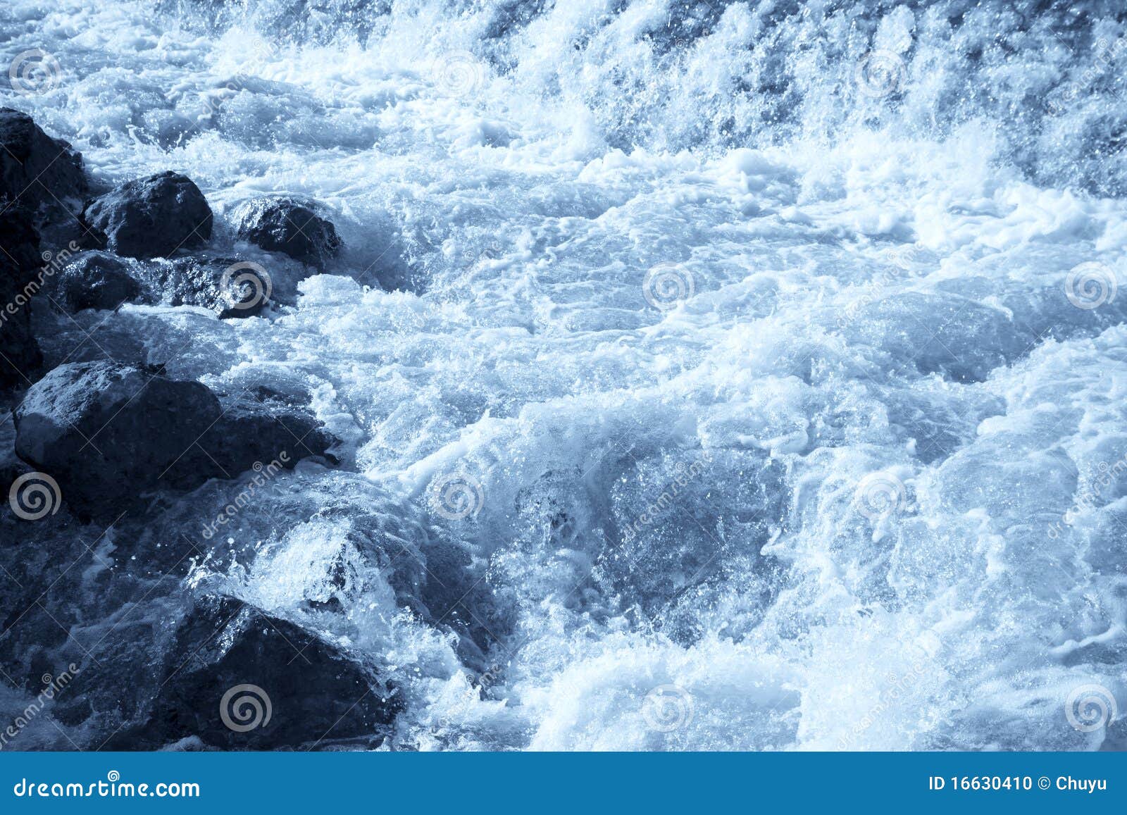 Rushing water stock photo. Image of reef, blue, scenic - 16630410
