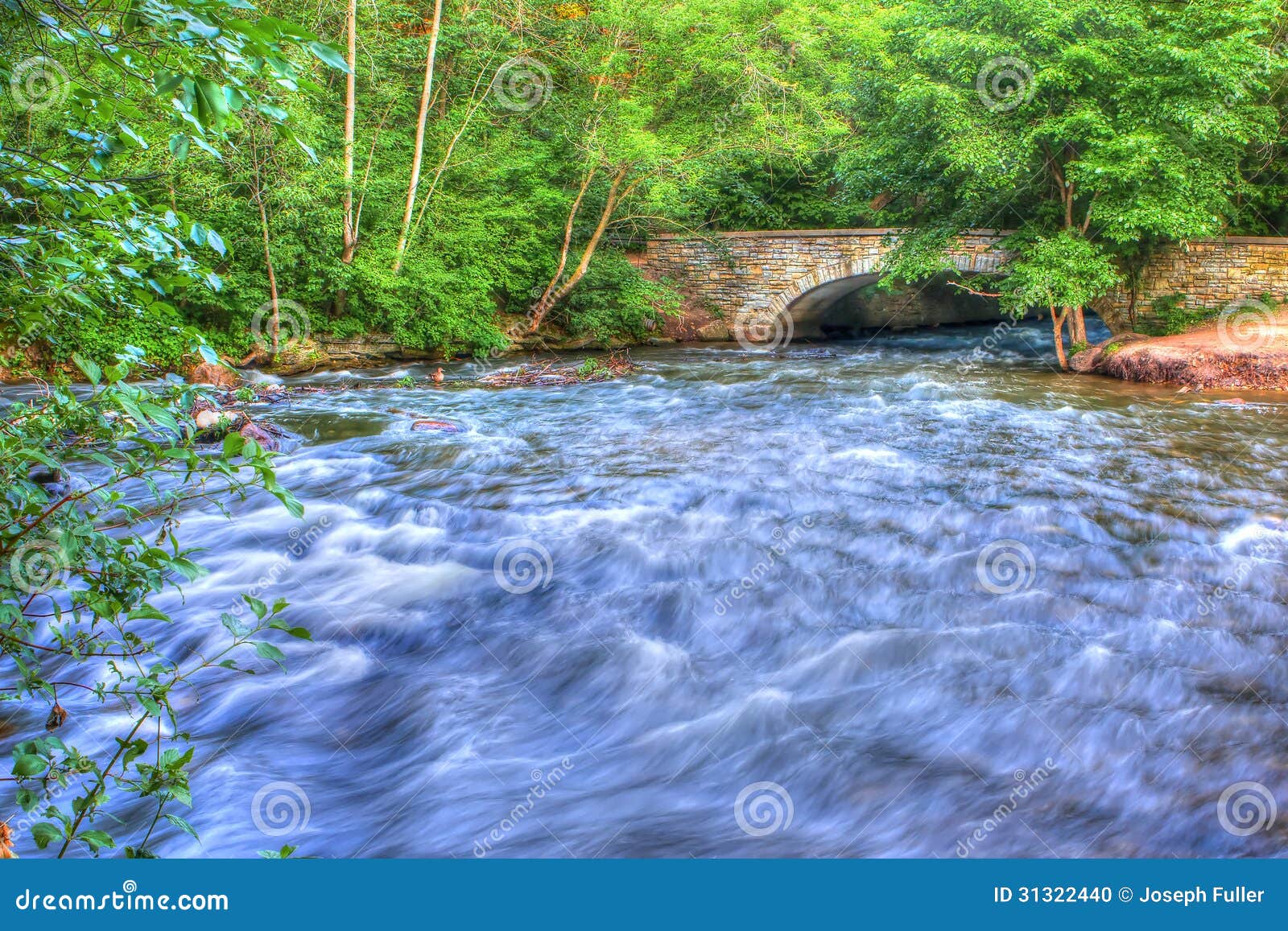 Rushing Water in High Dynamic Range Stock Photo - Image of misty ...